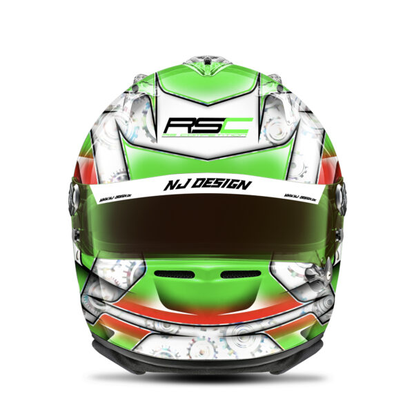 Helmet design for Bennet Ahrens designed on an Arai GP7-SCR helmet