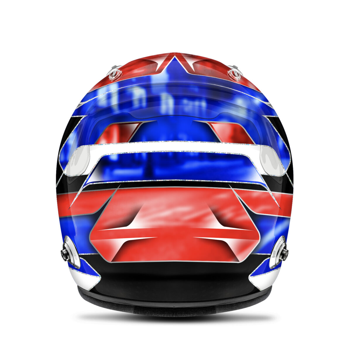 Custom helmet design for Ameya Bafna designed on an Arai GP-7 FRP
