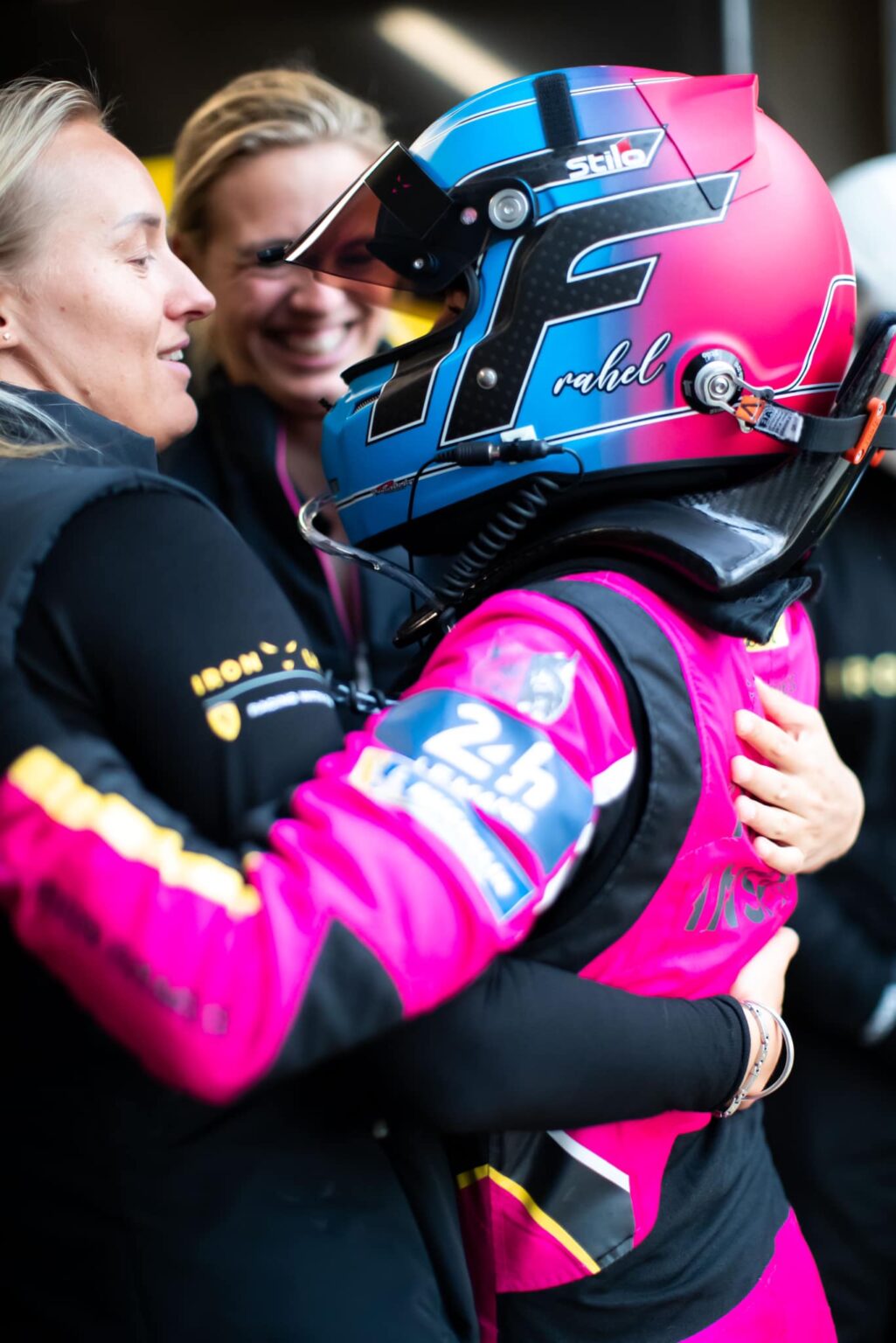 Helmet design for Rahel Frey for Ferrari and Le Mans with matt finish