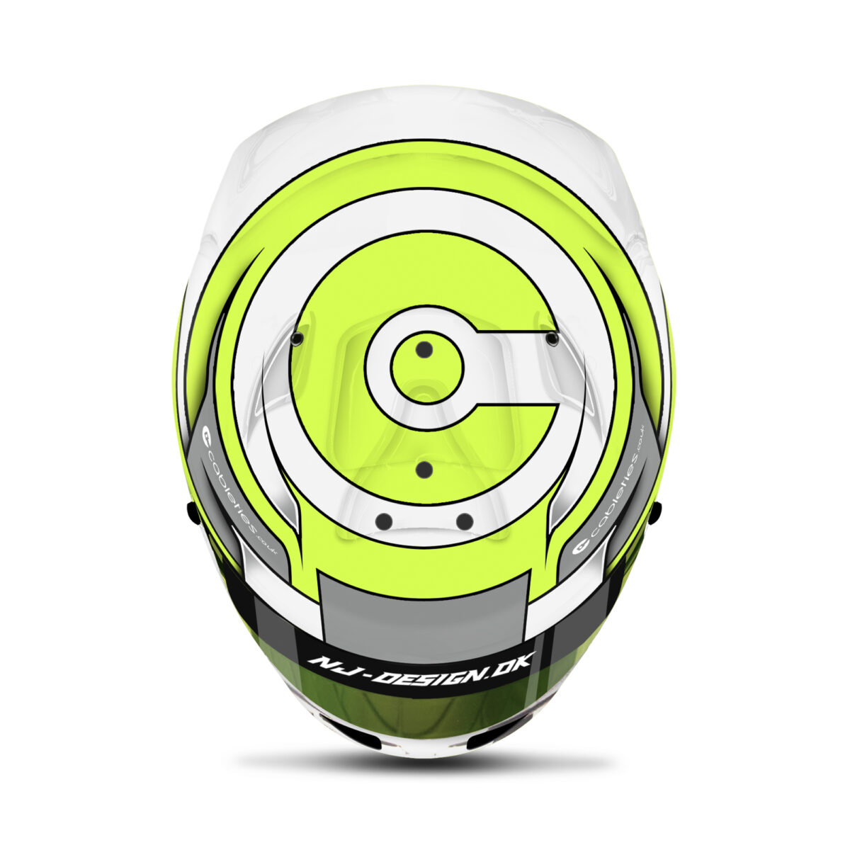 Helmet design for Jonathan Rooke is designed on a Bell RS7 Carbon