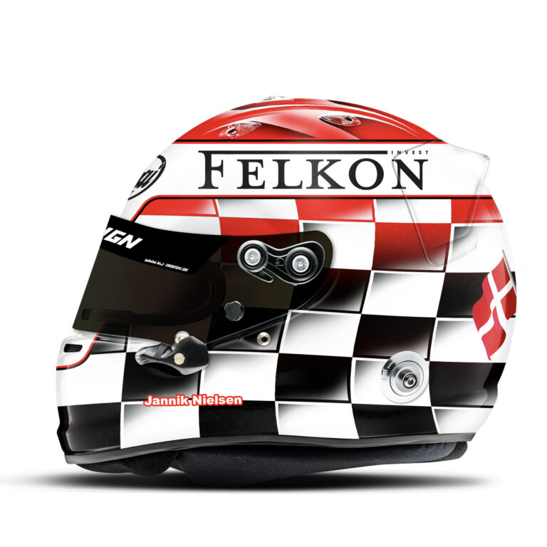 Custom helmet design by NJ Design for 2022 motorsport season