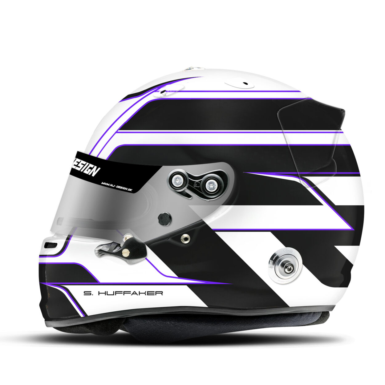 Custom helmet design by NJ Design for 20223 motorsport season