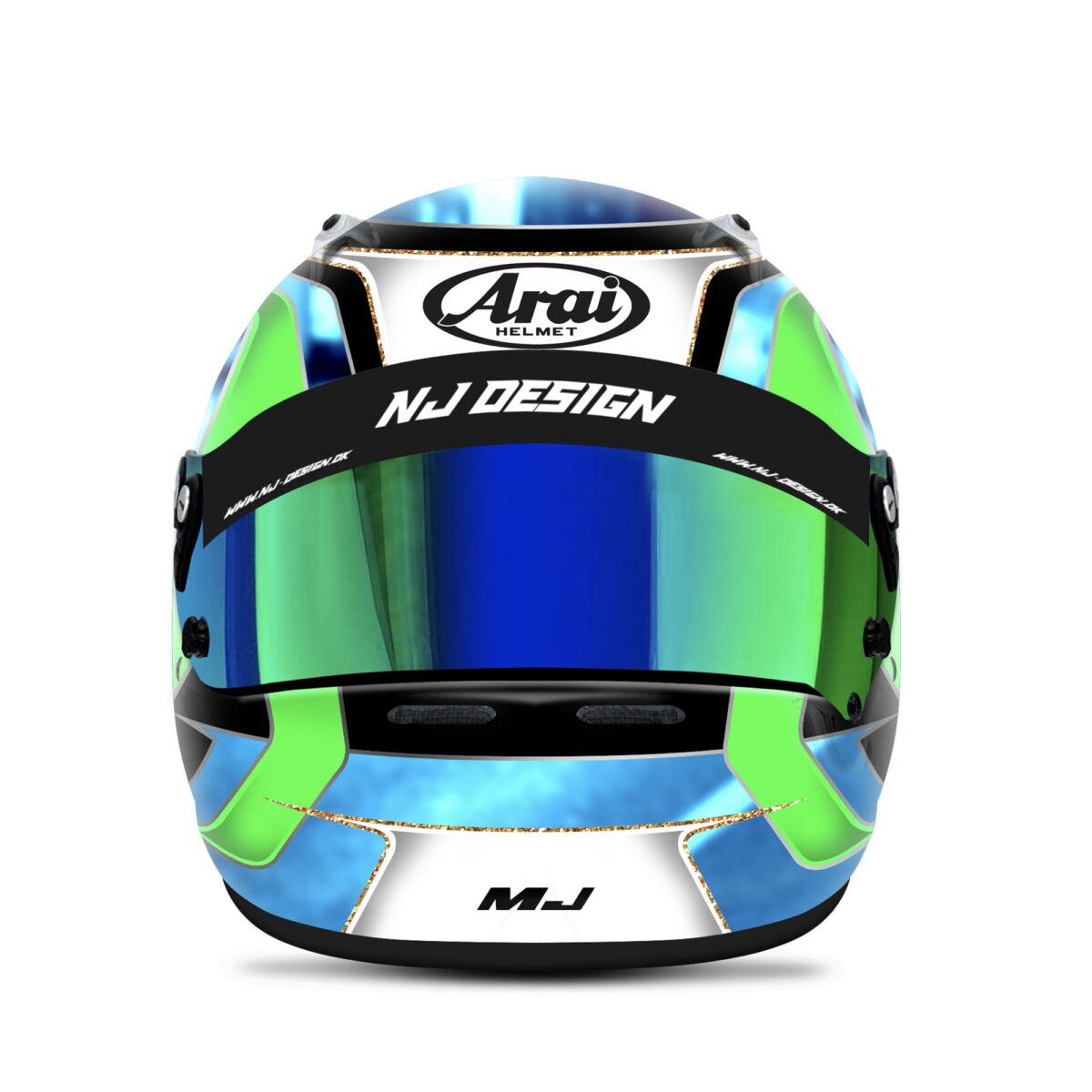 Helmet design for Marcus Juncher made on an Arai CK-6 helmet.