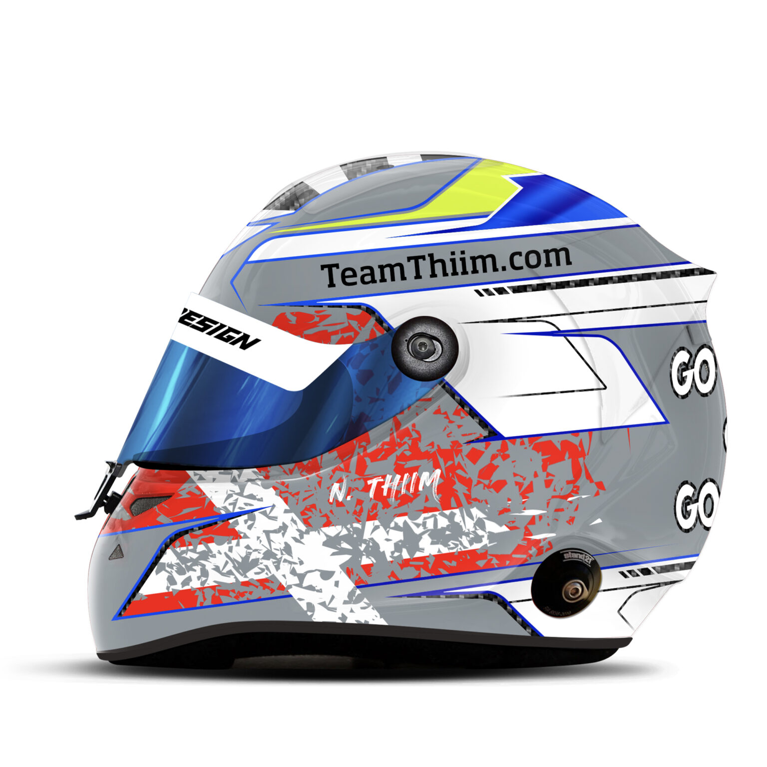 Professional custom helmet design by NJ Design in 2024.