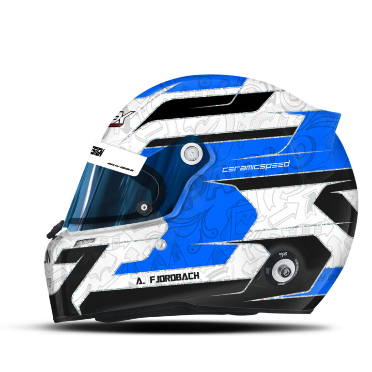 Professional custom helmet design by NJ Design in 2024.