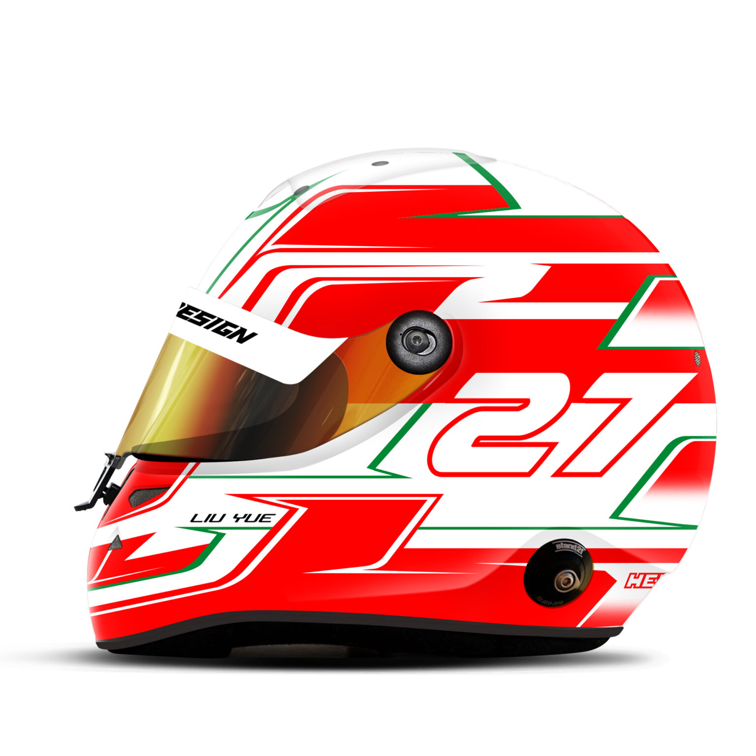 Professional custom helmet design by NJ Design in 2024.