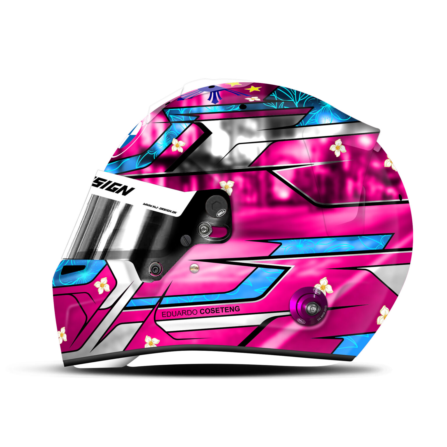 Professional custom helmet design by NJ Design in 2024.